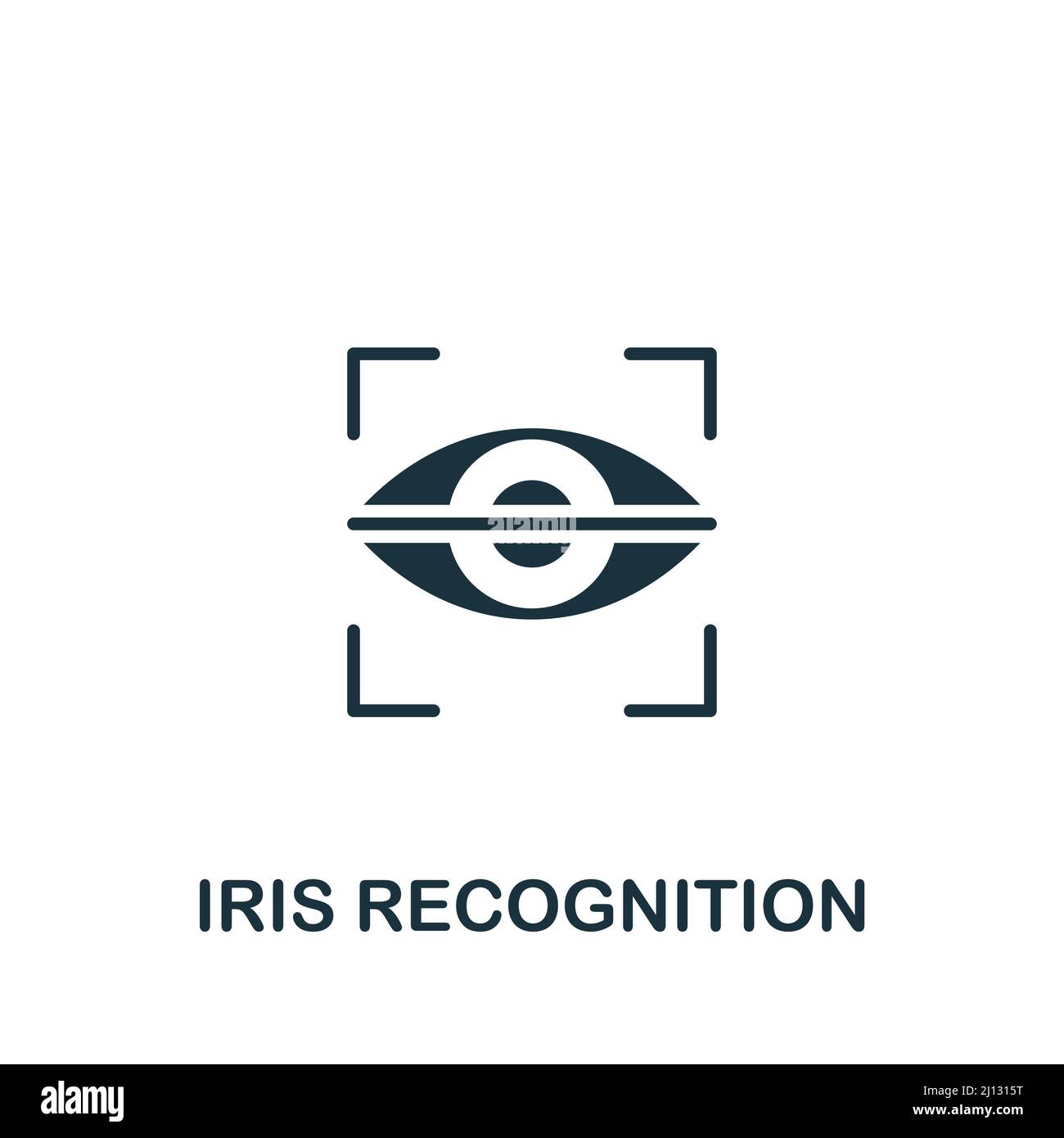 Iris Recognition icon. Monochrome simple icon for templates, web design ...