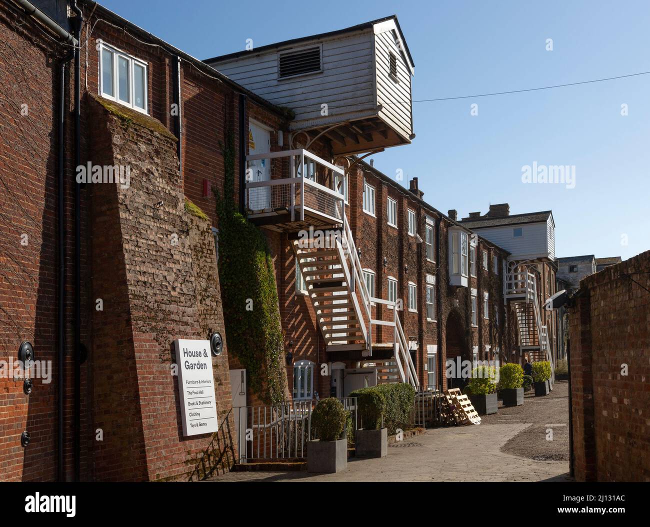 Converted industrial buildings, Snape Maltings, Suffolk, England, UK ...