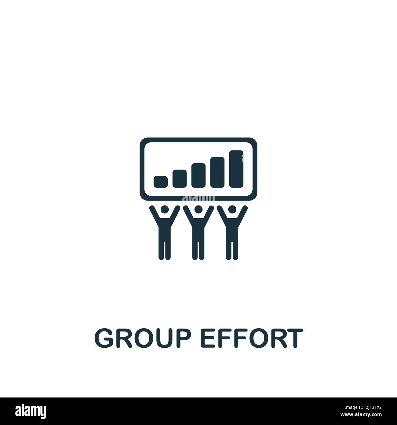Group Effort icon. Monochrome simple icon for templates, web design and ...