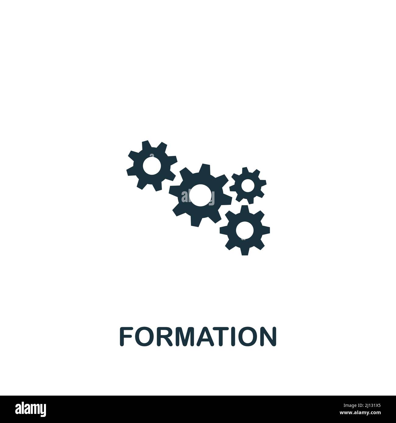 Formation icon. Monochrome simple icon for templates, web design and ...