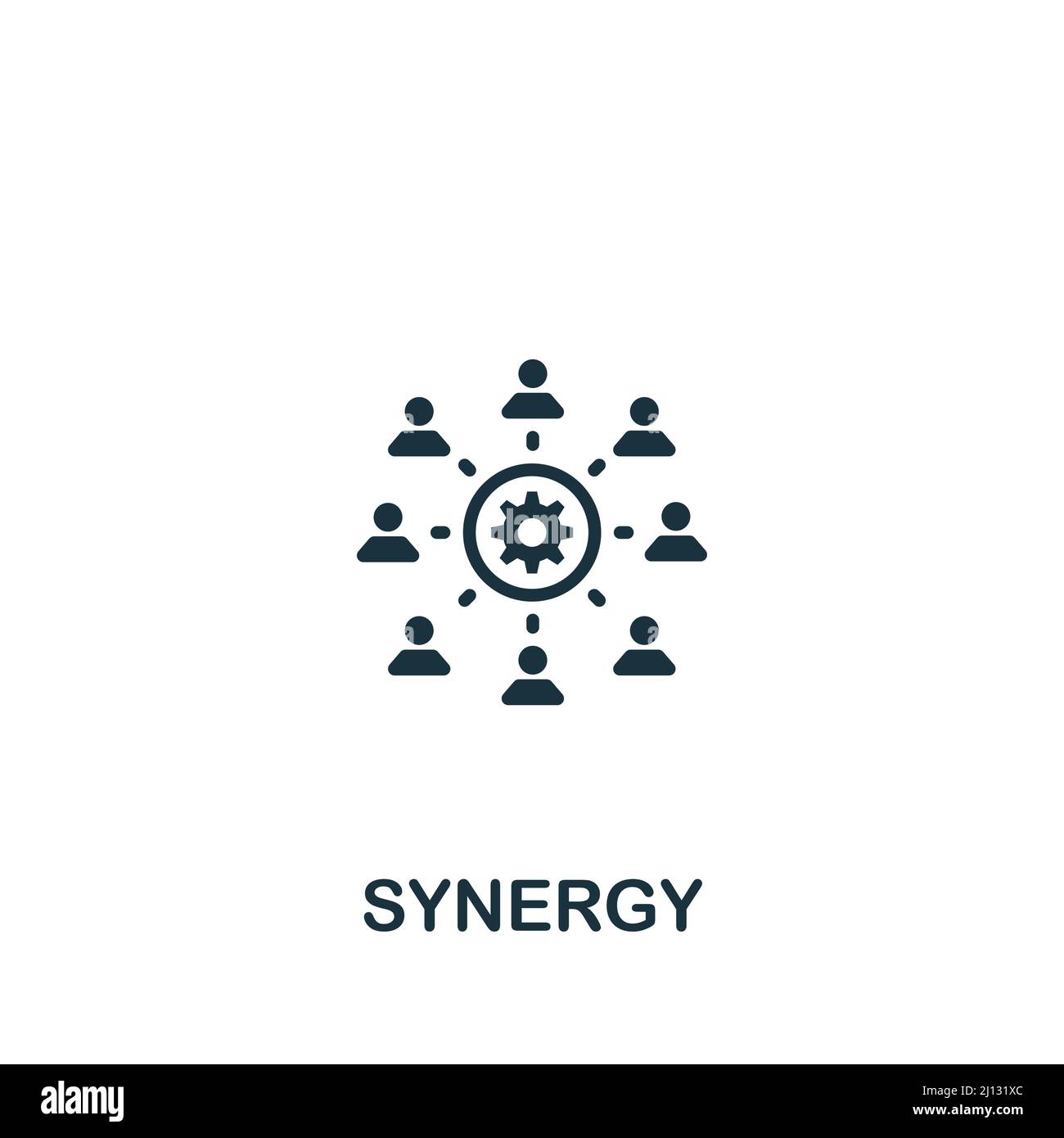 Synergy icon. Monochrome simple icon for templates, web design and ...
