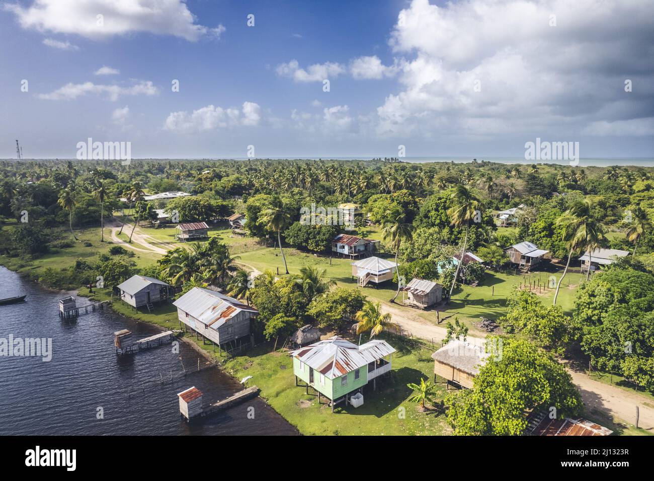 Aerial view of a village in Honduras Stock Photo - Alamy