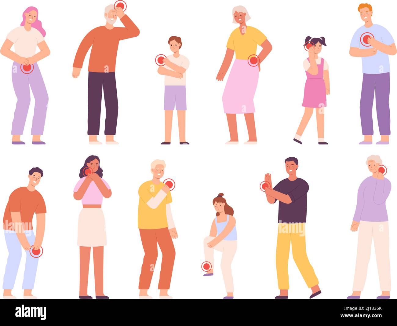 Chest pain cartoon character hi-res stock photography and images - Alamy