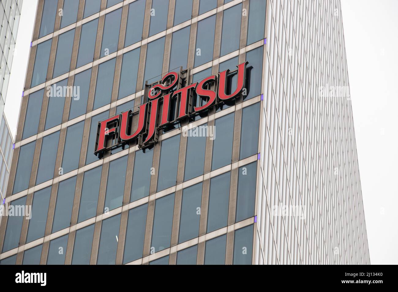 Munich, Germany. 22nd Mar, 2022. Tower of the japanese IT company ...