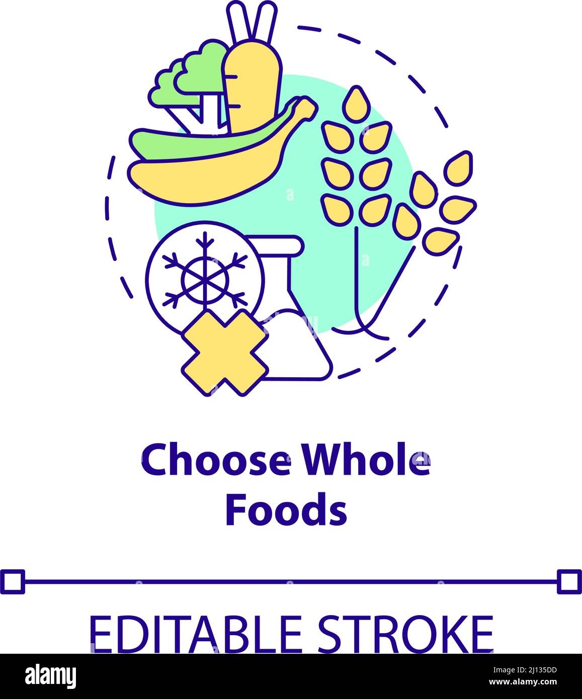 Choose whole foods concept icon Stock Vector Image & Art - Alamy