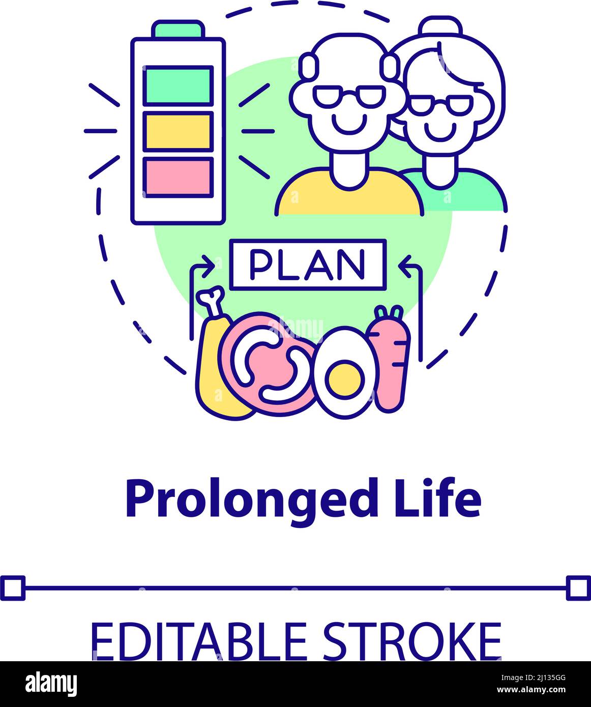 Healthy lifespan Stock Vector Images - Alamy