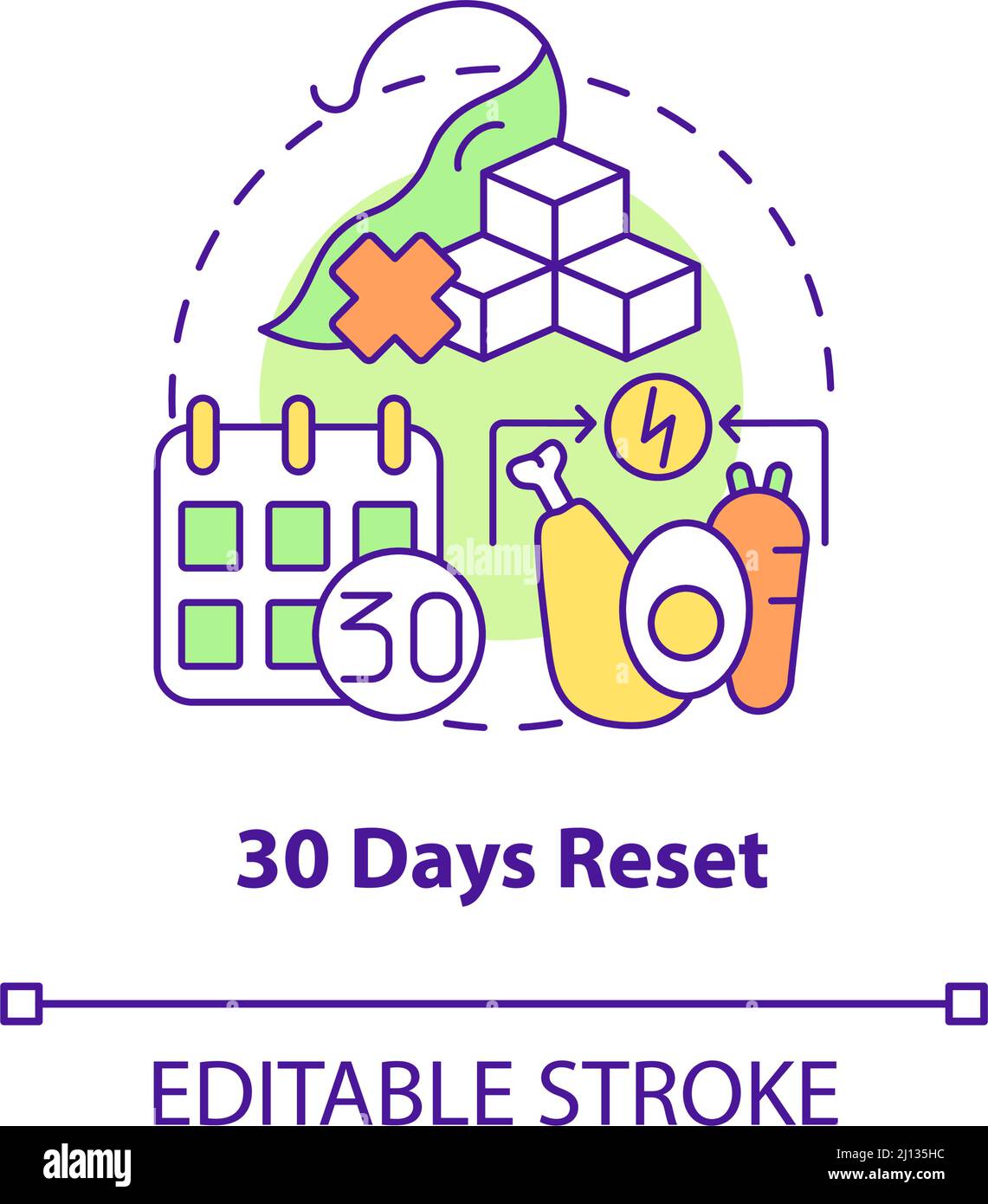 Thirty days reset concept icon Stock Vector Image & Art - Alamy