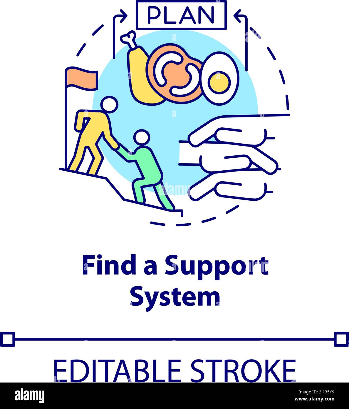 Find support system concept icon Stock Vector Image & Art - Alamy