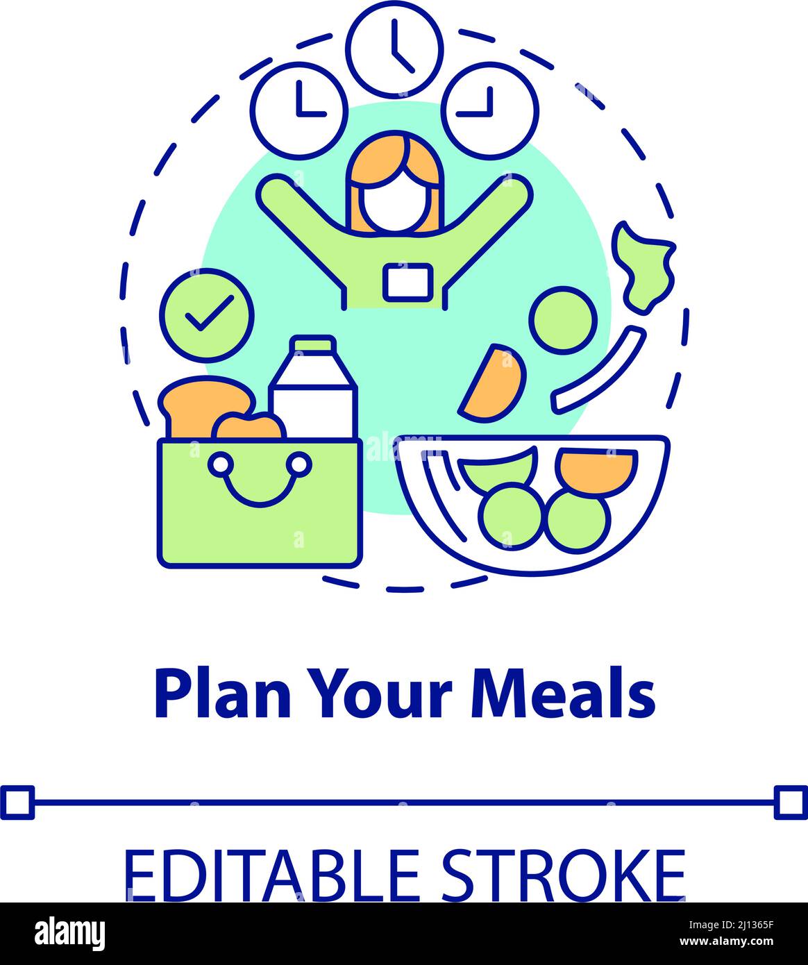 Plan your meals concept icon Stock Vector Image & Art - Alamy