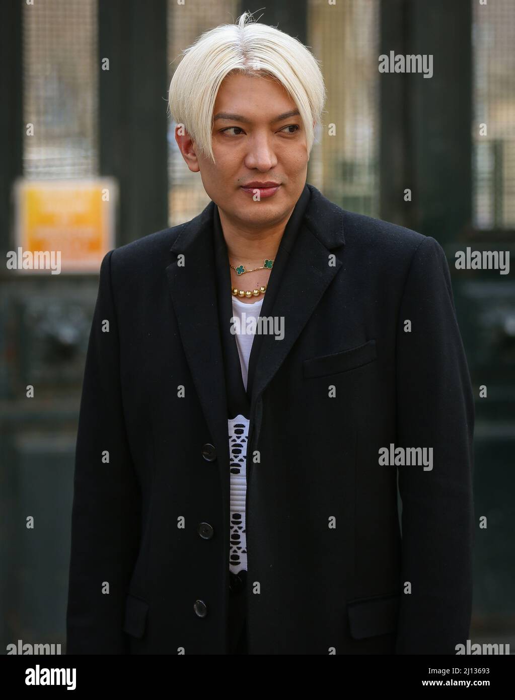 PARIS, France- March 5 2022: Bryan Boy on the street in Paris Stock ...