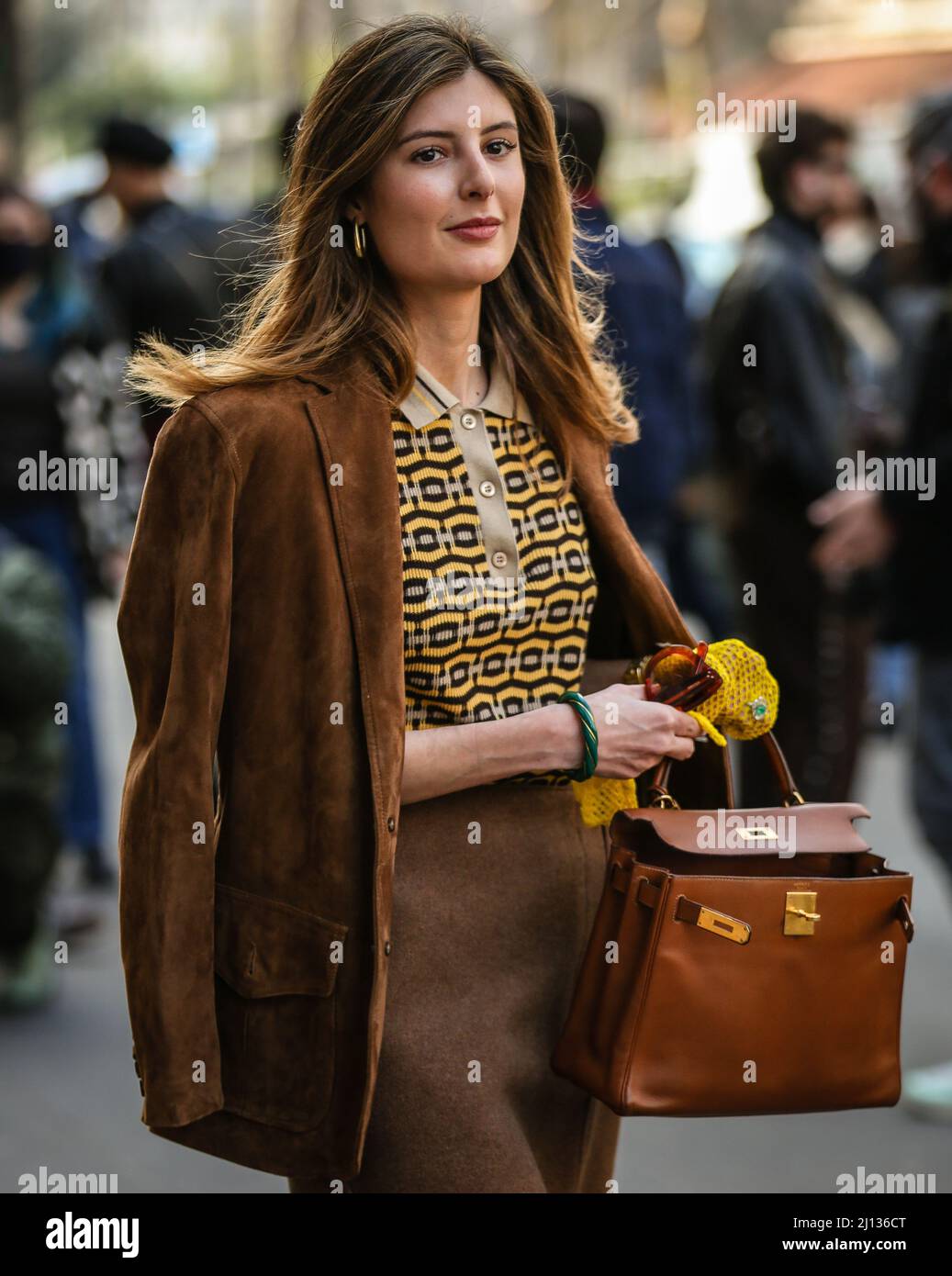 PARIS, France- March 5 2022: Women on the street in Paris Stock Photo ...
