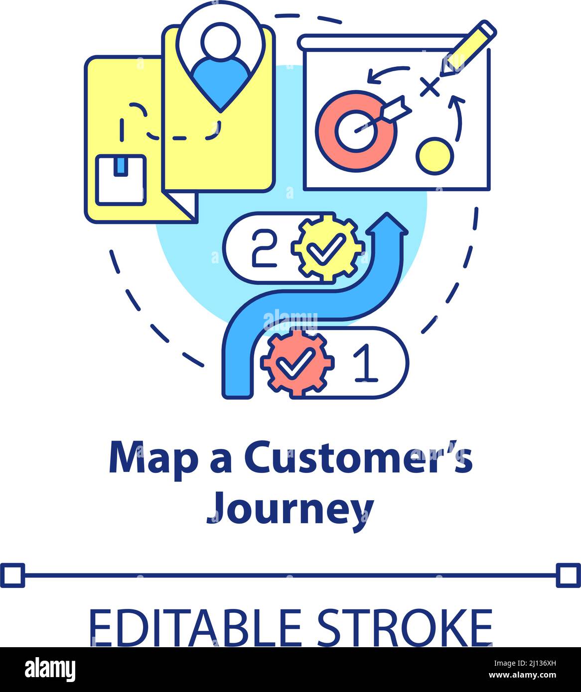 Map customer journey concept icon Stock Vector Image & Art - Alamy