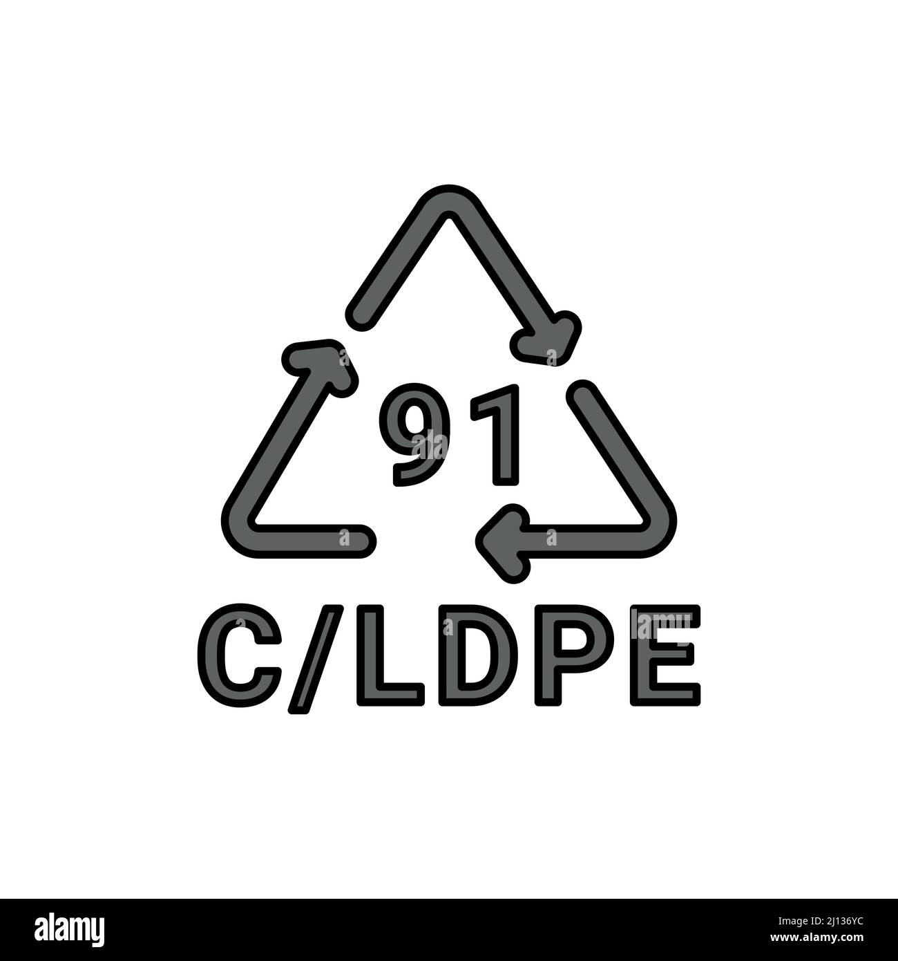 Logo ldpe recycling Black and White Stock Photos & Images - Alamy