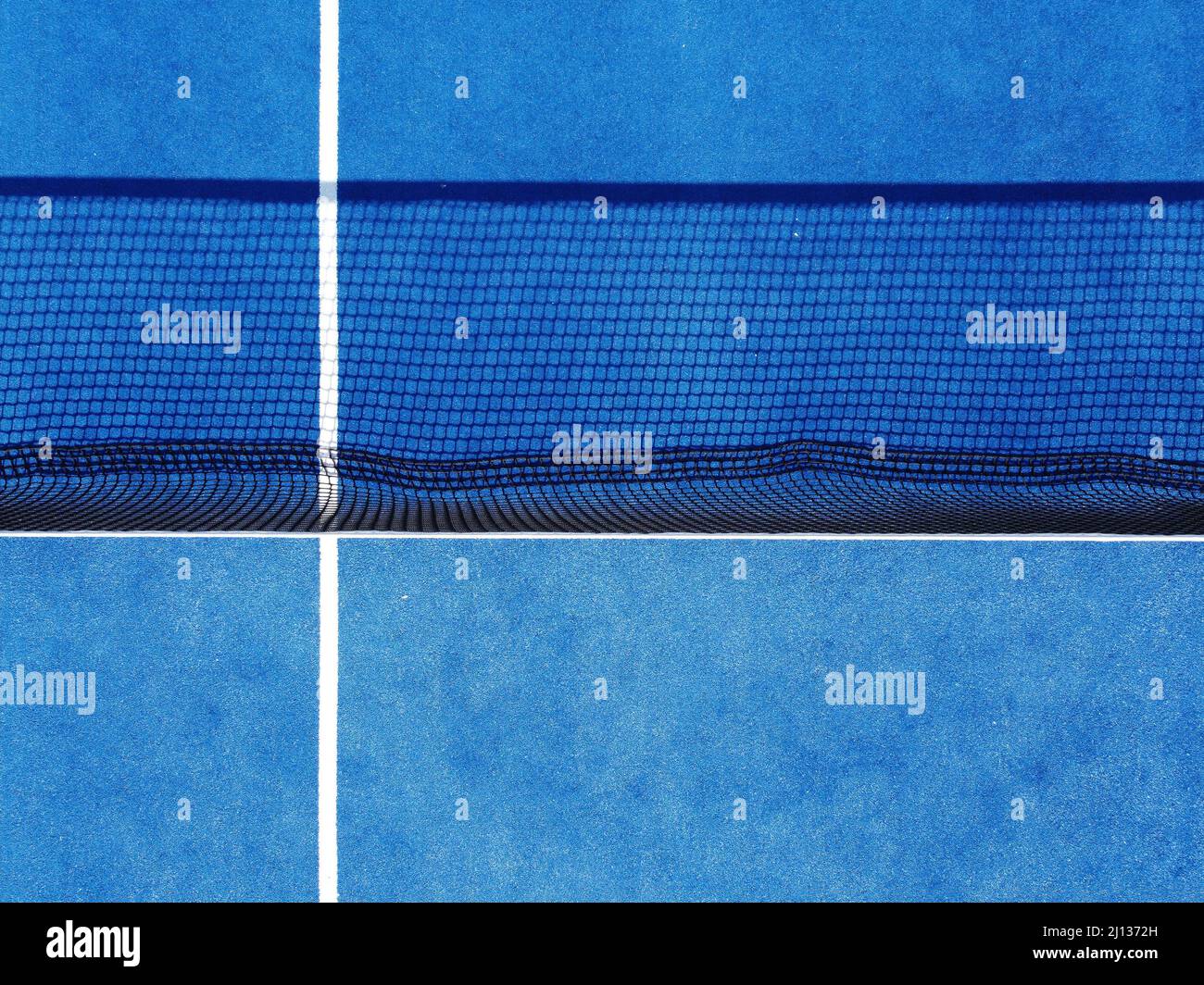 View from above, stunning aerial view of a blue padel court Stock Photo ...