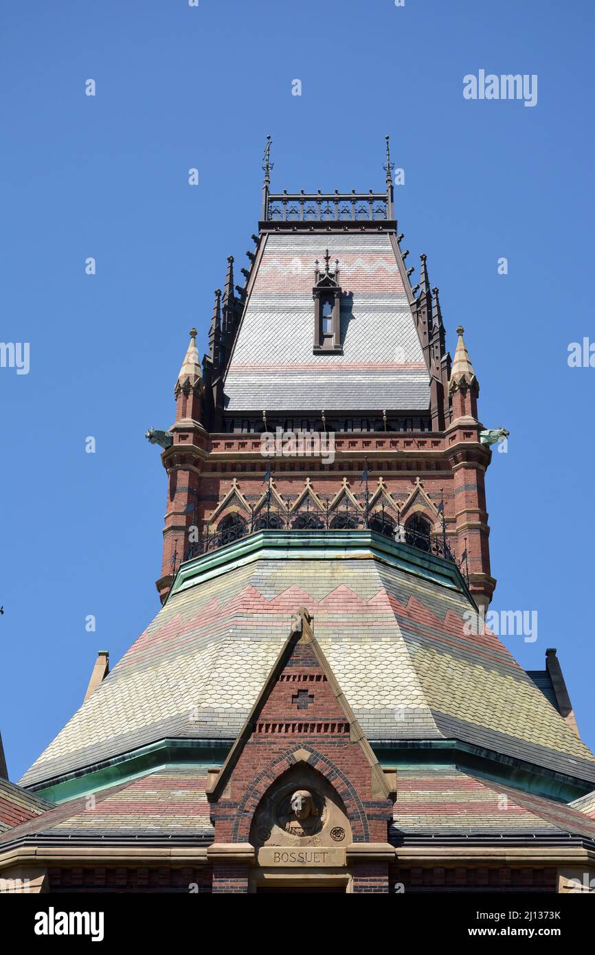 The Harvard Memorial Hall, detail Stock Photo - Alamy