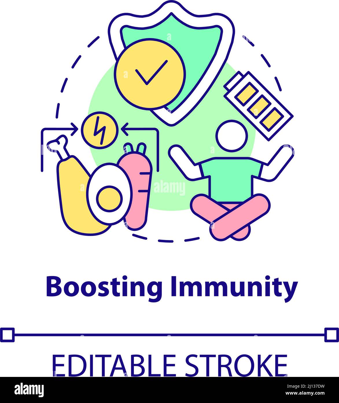 Boosting immunity concept icon Stock Vector Image & Art - Alamy