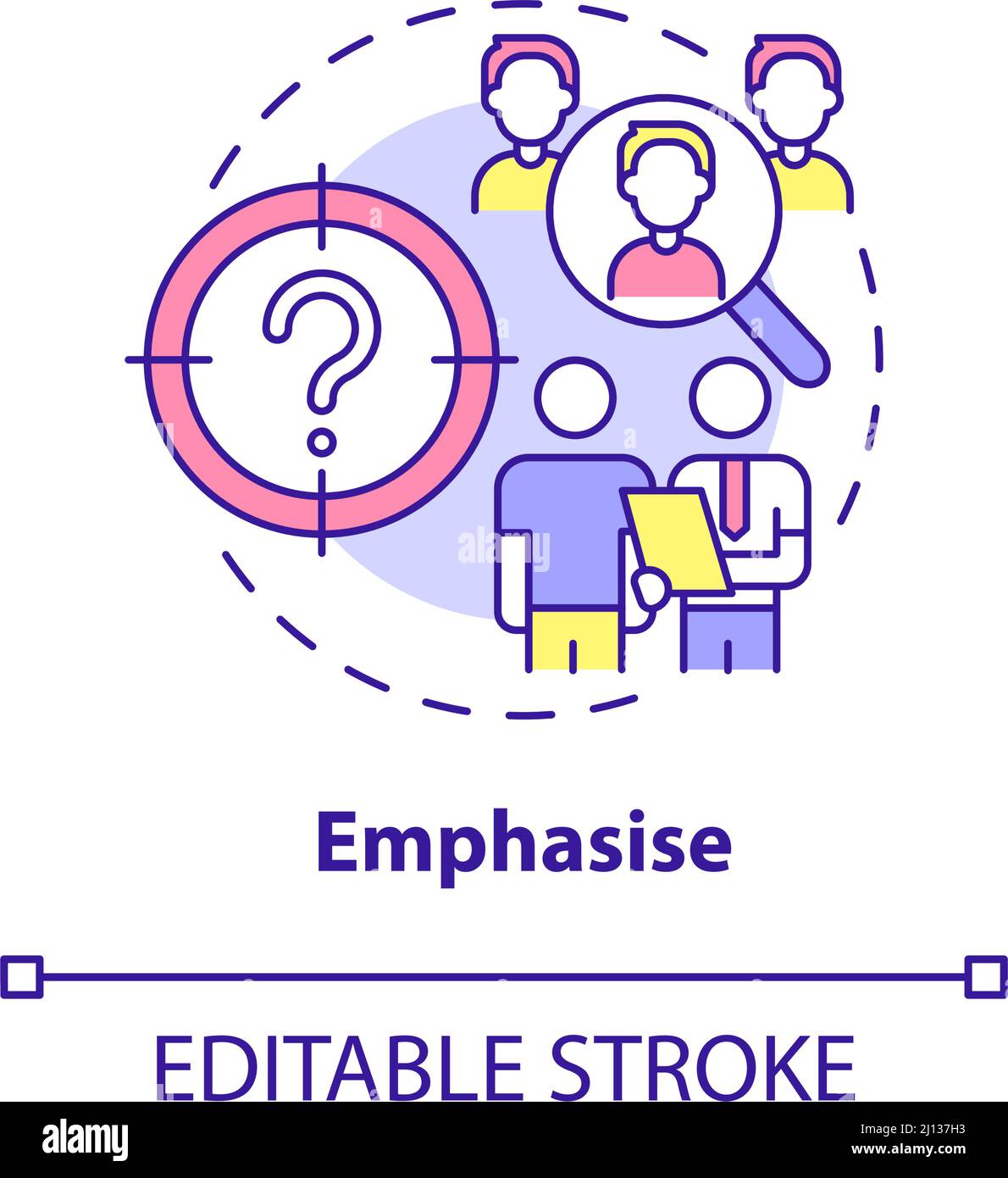 Emphasise concept icon Stock Vector Image & Art - Alamy