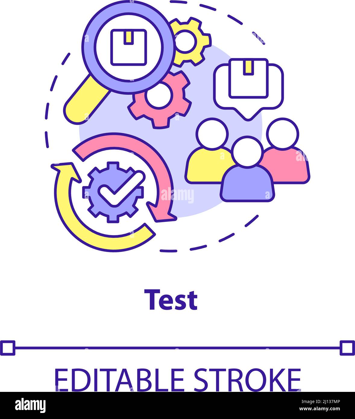 Test Concept Icon Stock Vector Image And Art Alamy