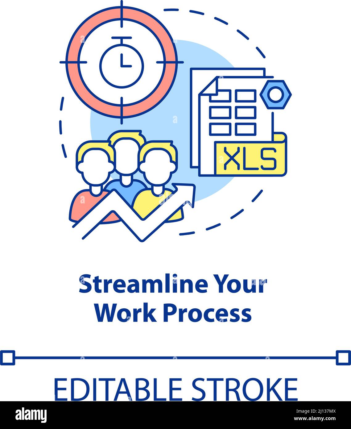 Streamline Your Work Process Concept Icon Stock Vector Image And Art Alamy