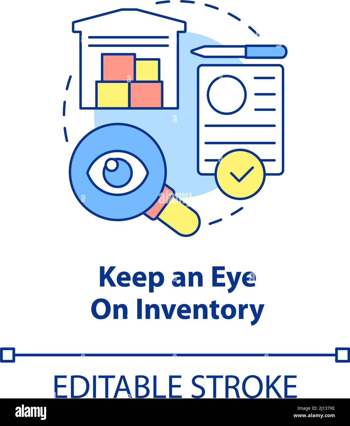 Inventory control line icon Cut Out Stock Images & Pictures - Alamy