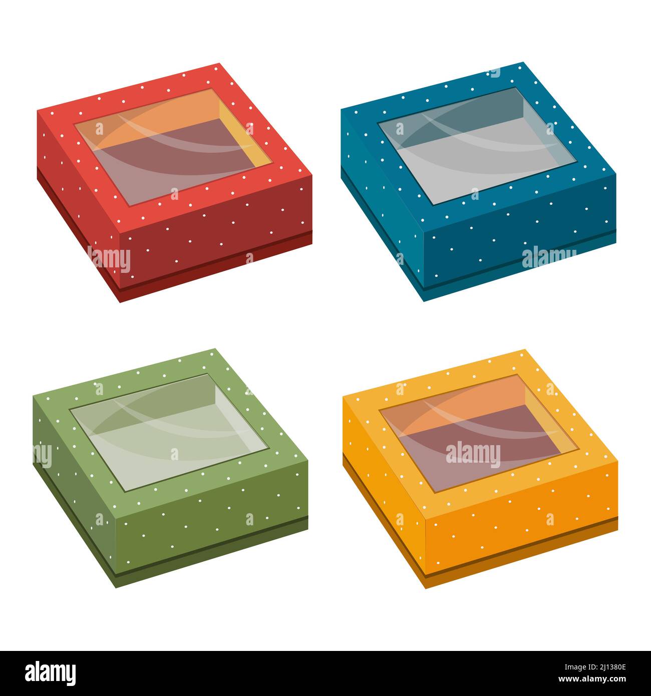 Gift decorated gift box, color isolated vector illustration Stock ...