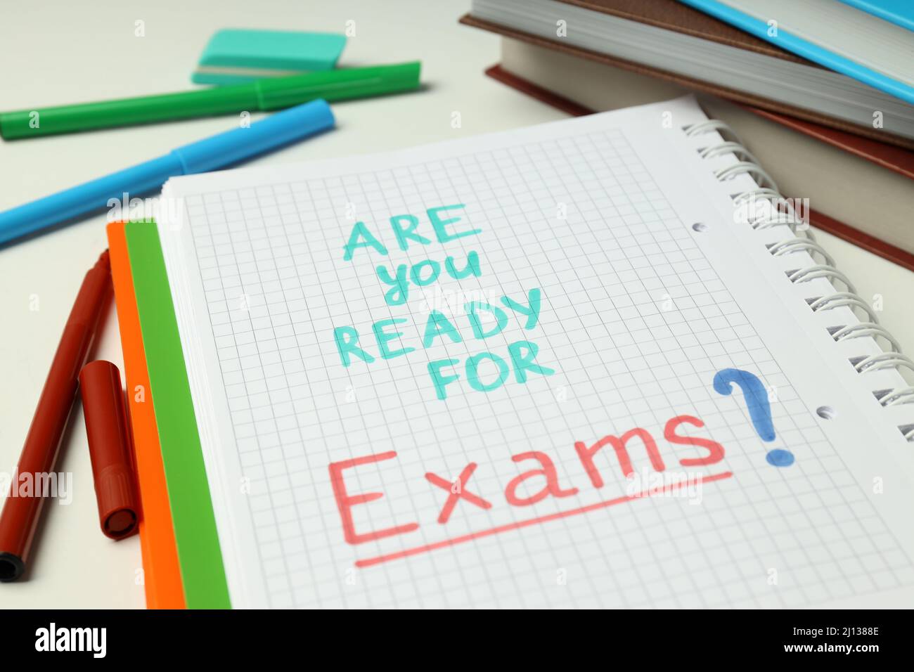 Concept of exams and tests, close up Stock Photo - Alamy