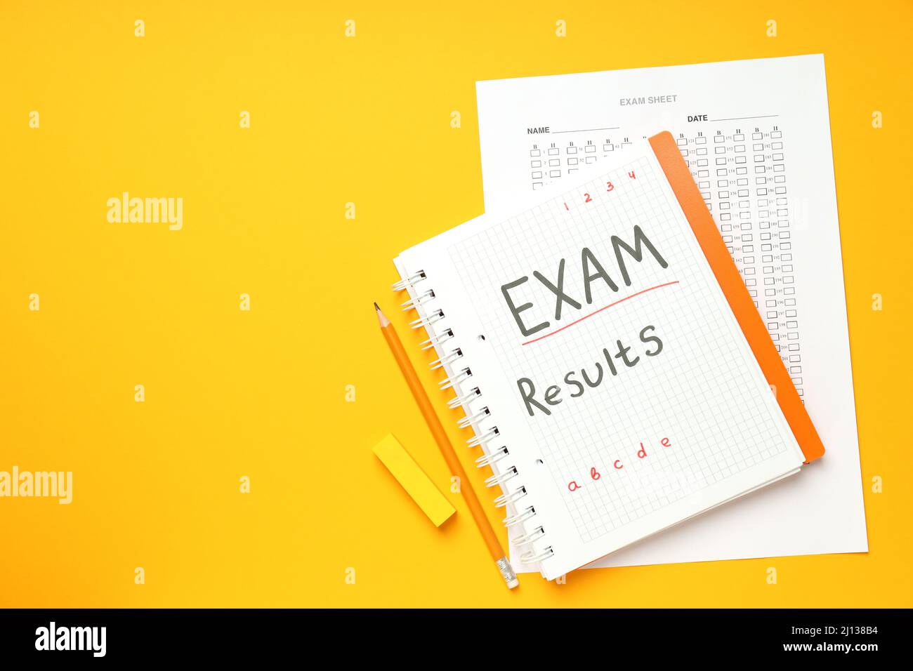 Concept of exams and tests, space for text Stock Photo - Alamy