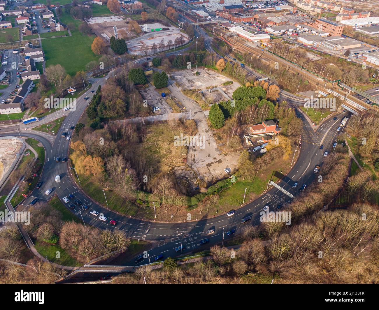 Leeds - Feb 11th 2022: Armley Gyratory Roundabout before construction ...