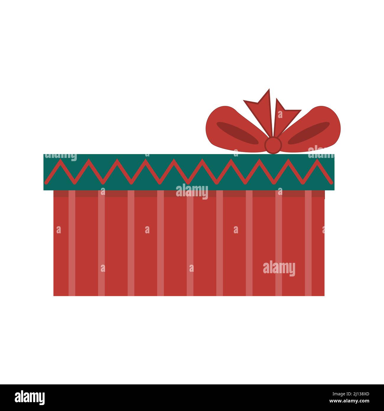 Gift decorated gift box, color isolated vector illustration Stock ...