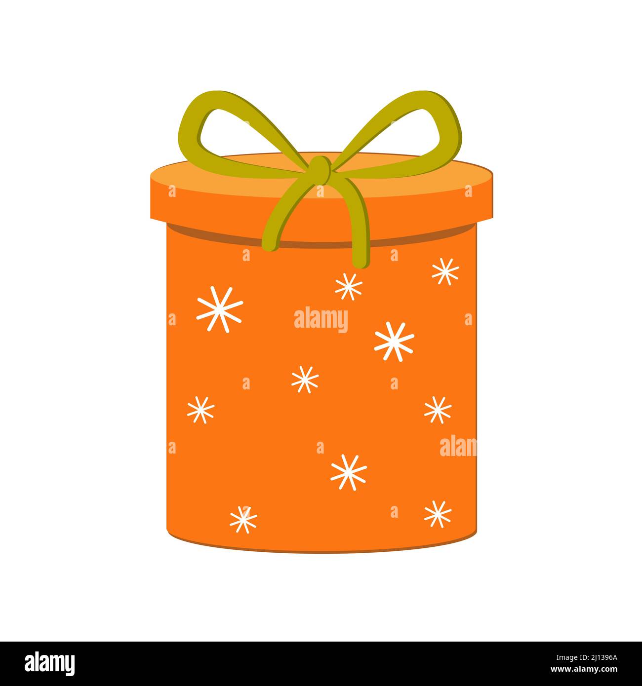 Gift decorated gift box, color isolated vector illustration Stock ...