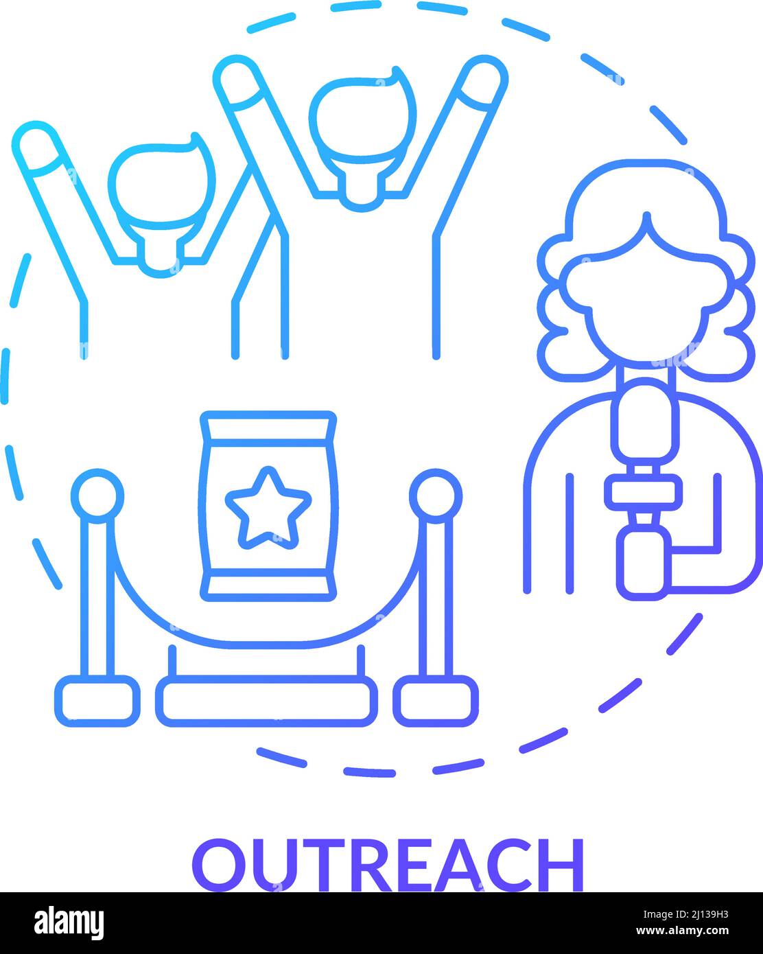 Outreach blue gradient concept icon Stock Vector Image & Art - Alamy