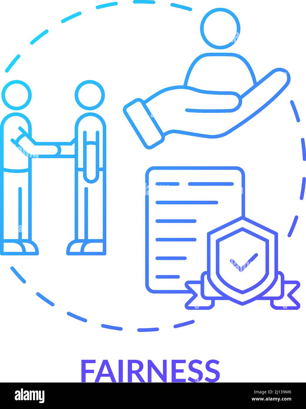 Fairness blue gradient concept icon Stock Vector Image & Art - Alamy