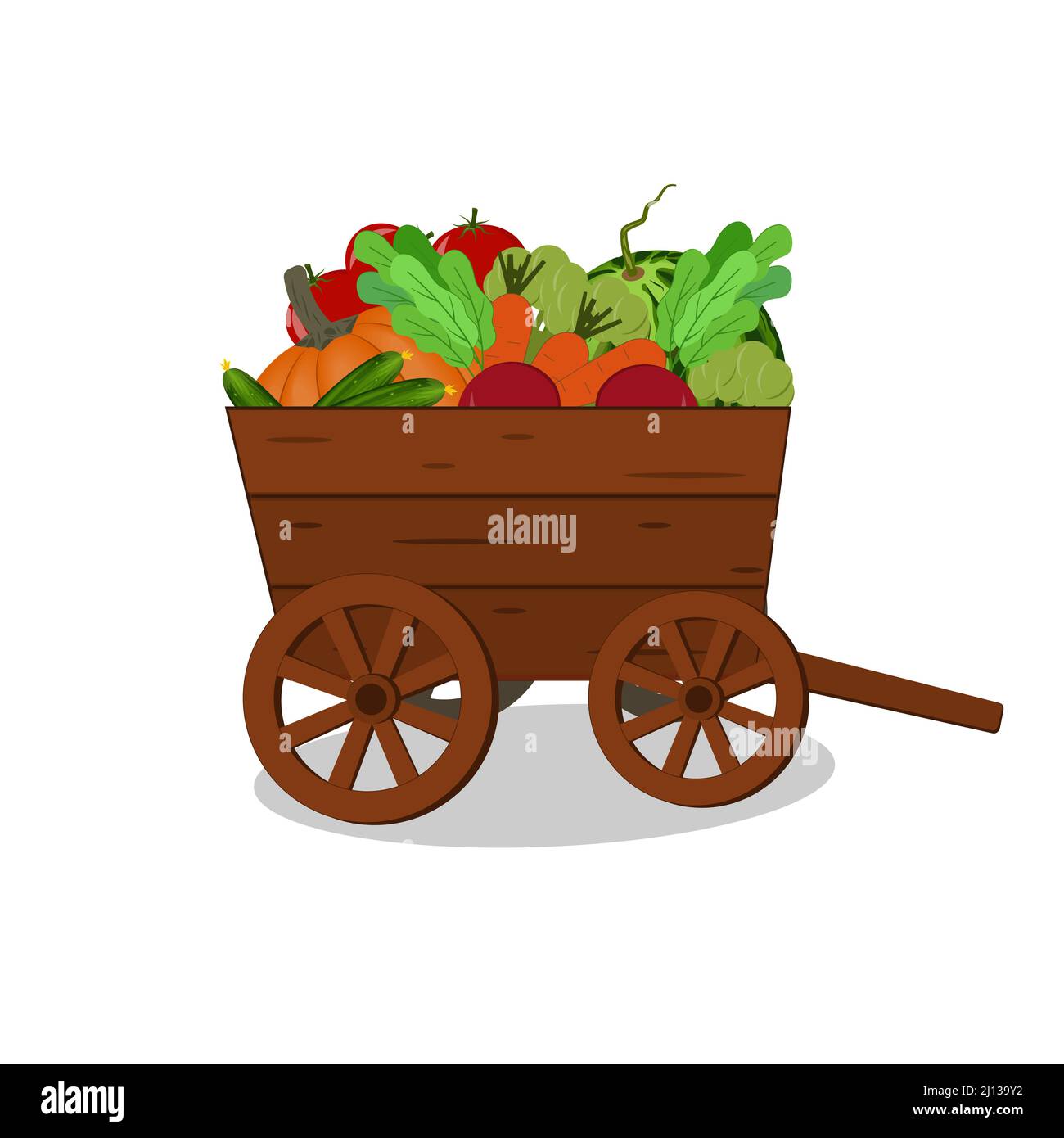 Garlic set on wooden Stock Vector Images - Alamy