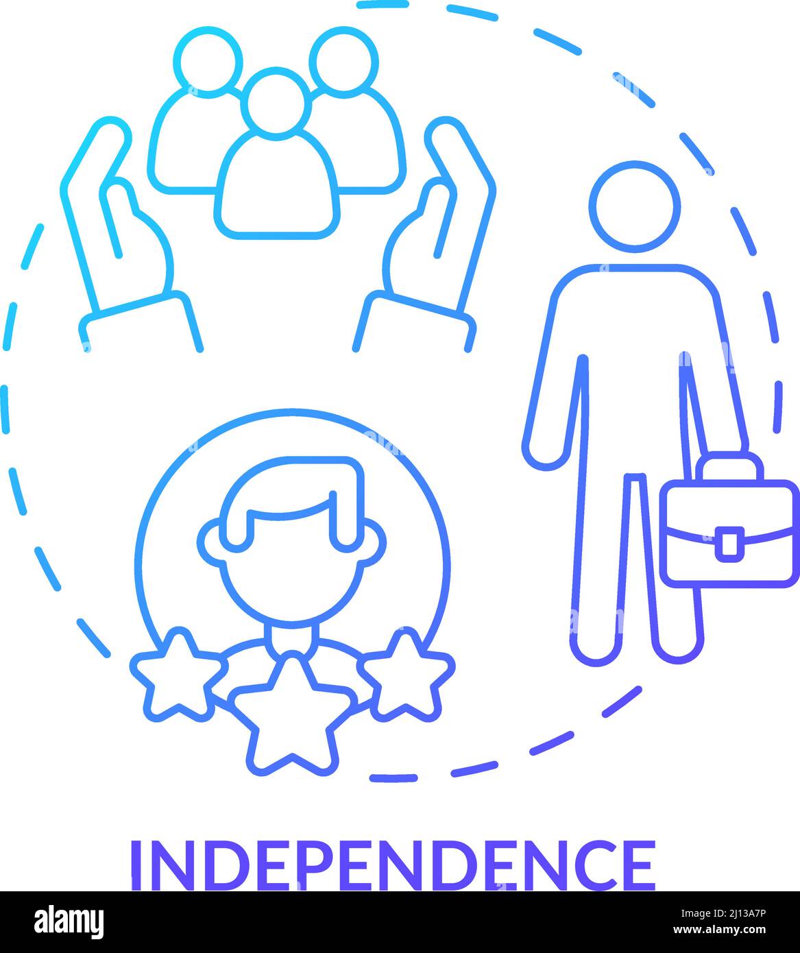 Independence blue gradient concept icon Stock Vector Image & Art - Alamy