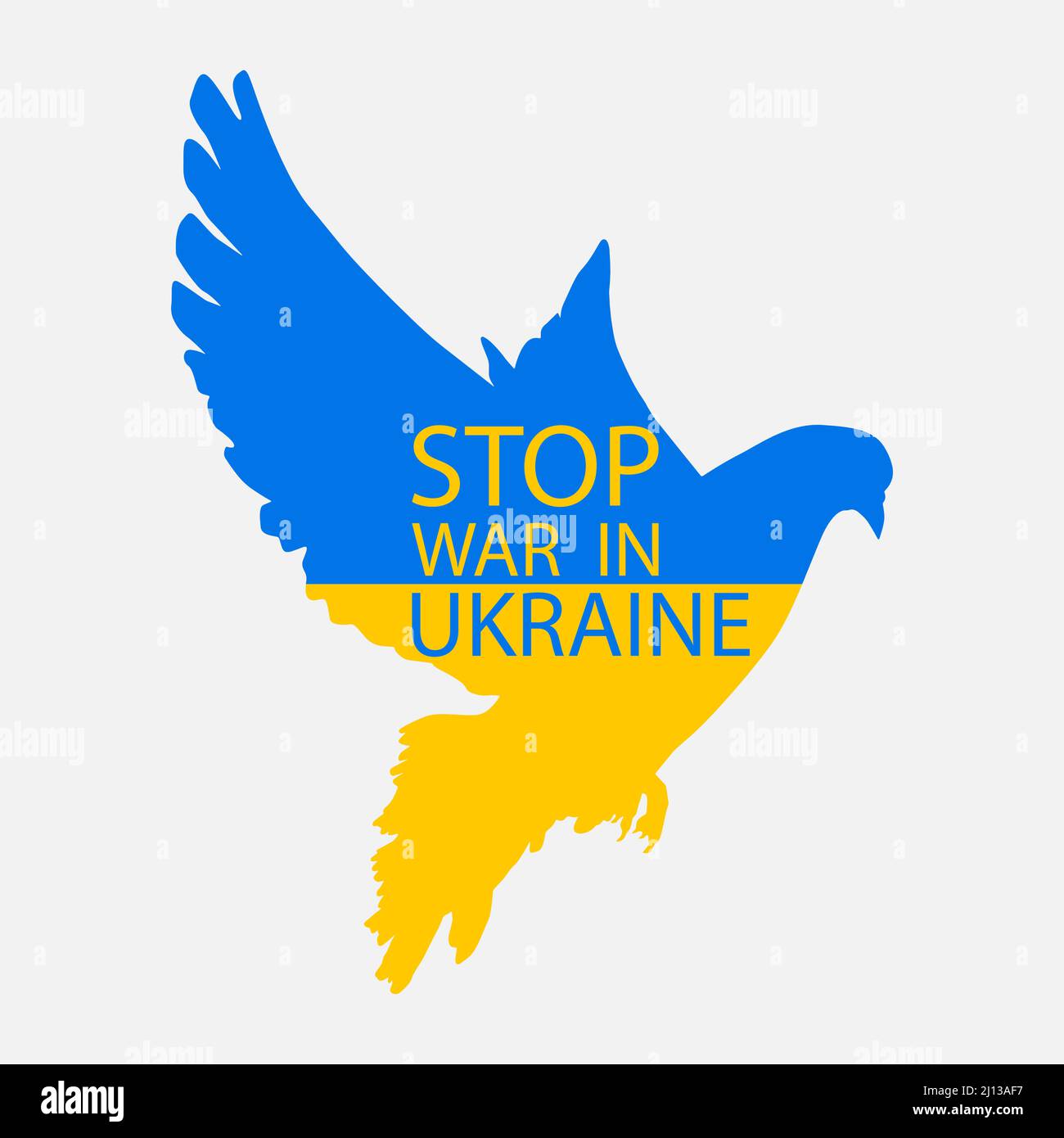 Peace in Ukraine illustration on white background Stock Vector Image ...