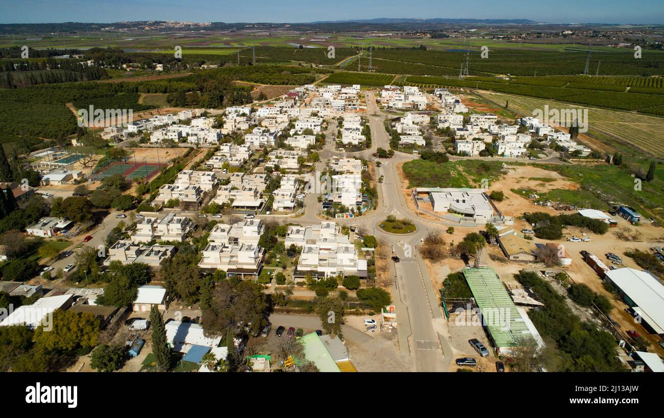 Aerial view of a Rural village in Israel The excess demand for suburban ...