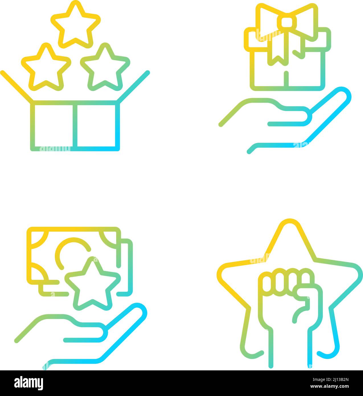 Effective sales strategy gradient linear vector icons set Stock Vector ...