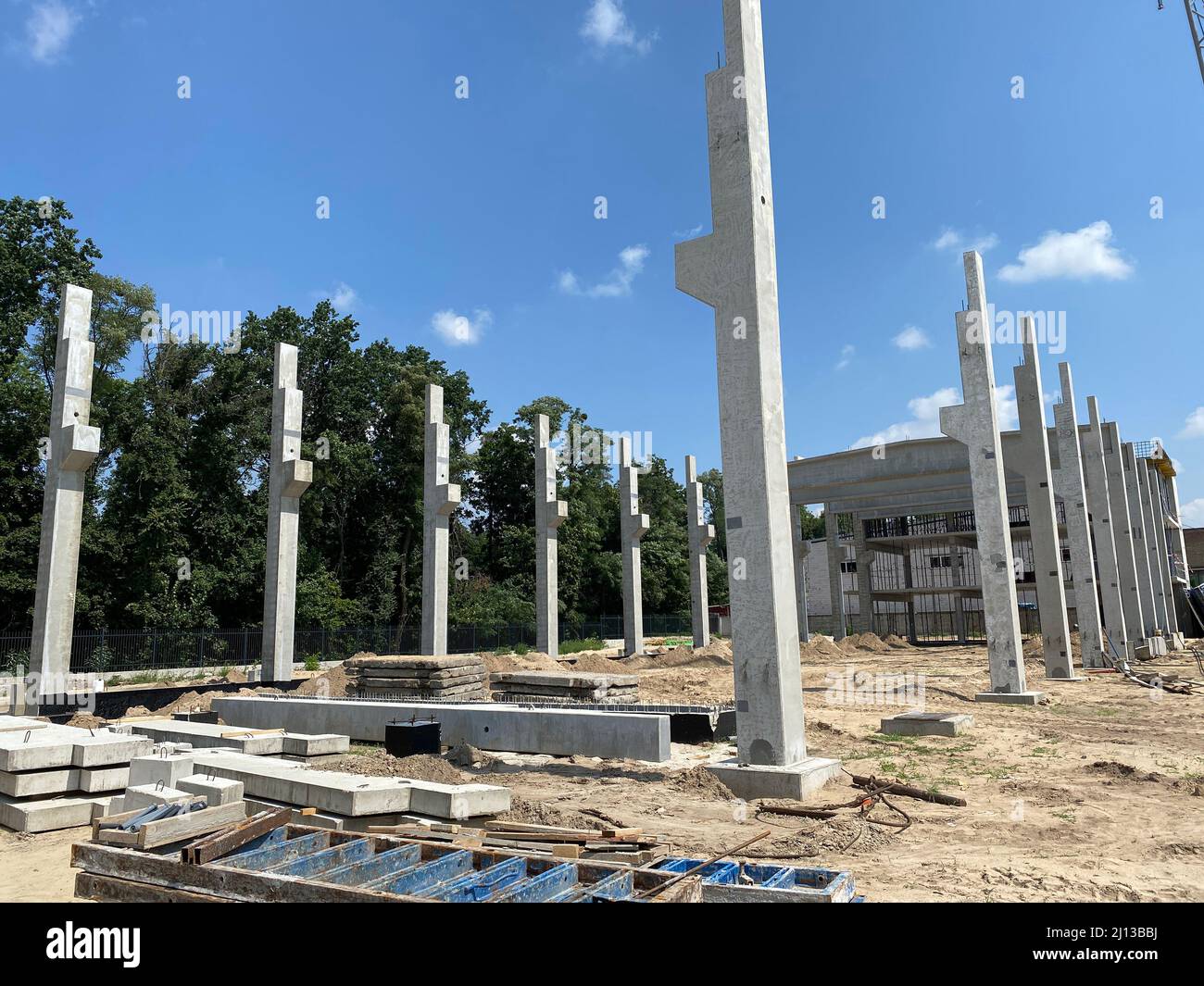 Precast concrete structures of a public building Stock Photo - Alamy