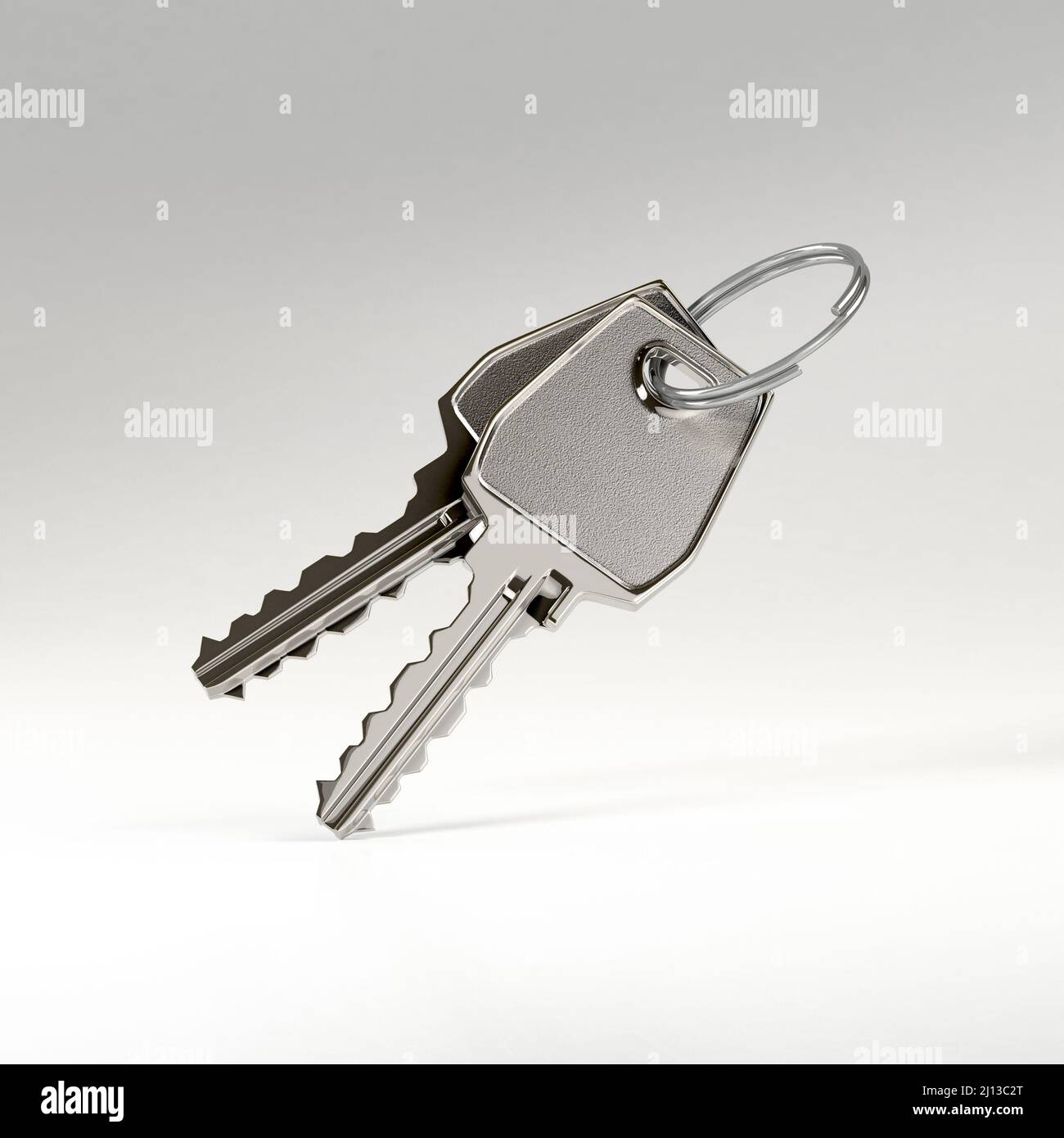 Two keys on a ring Stock Photo - Alamy