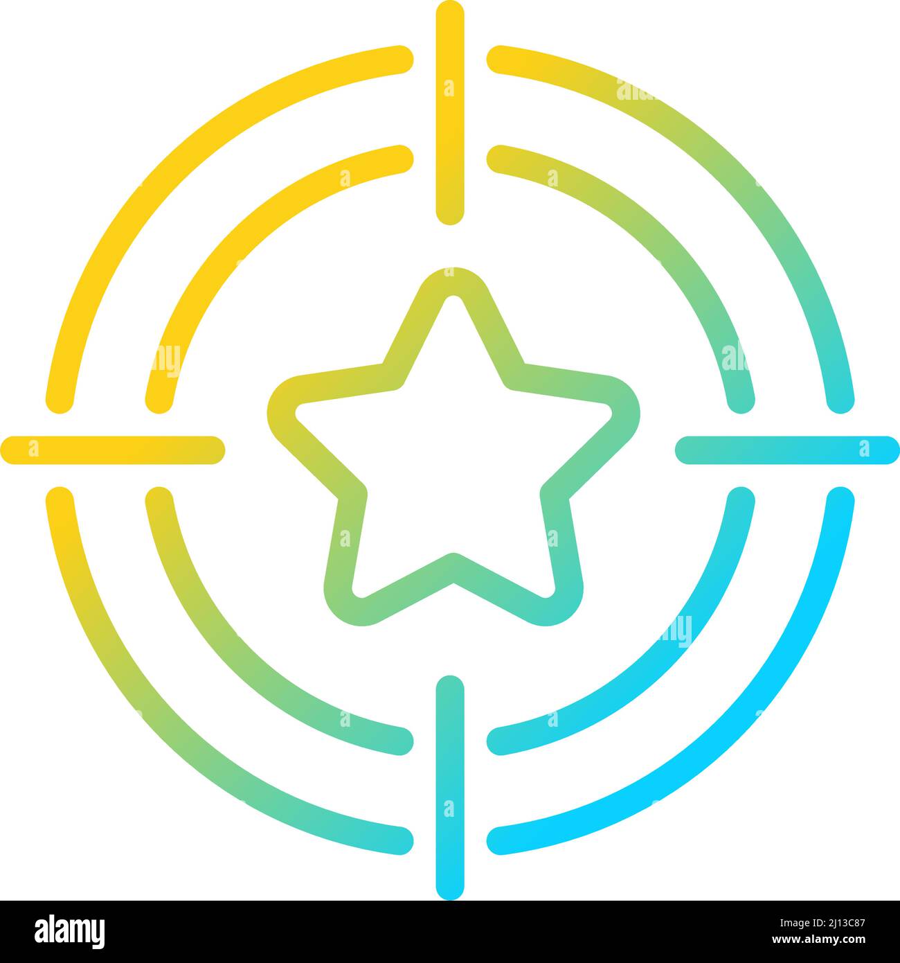 Bonus hunting gradient linear vector icon Stock Vector Image & Art - Alamy