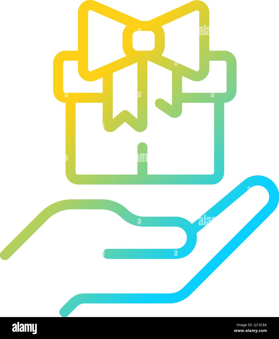 Free gift gradient linear vector icon Stock Vector Image & Art - Alamy