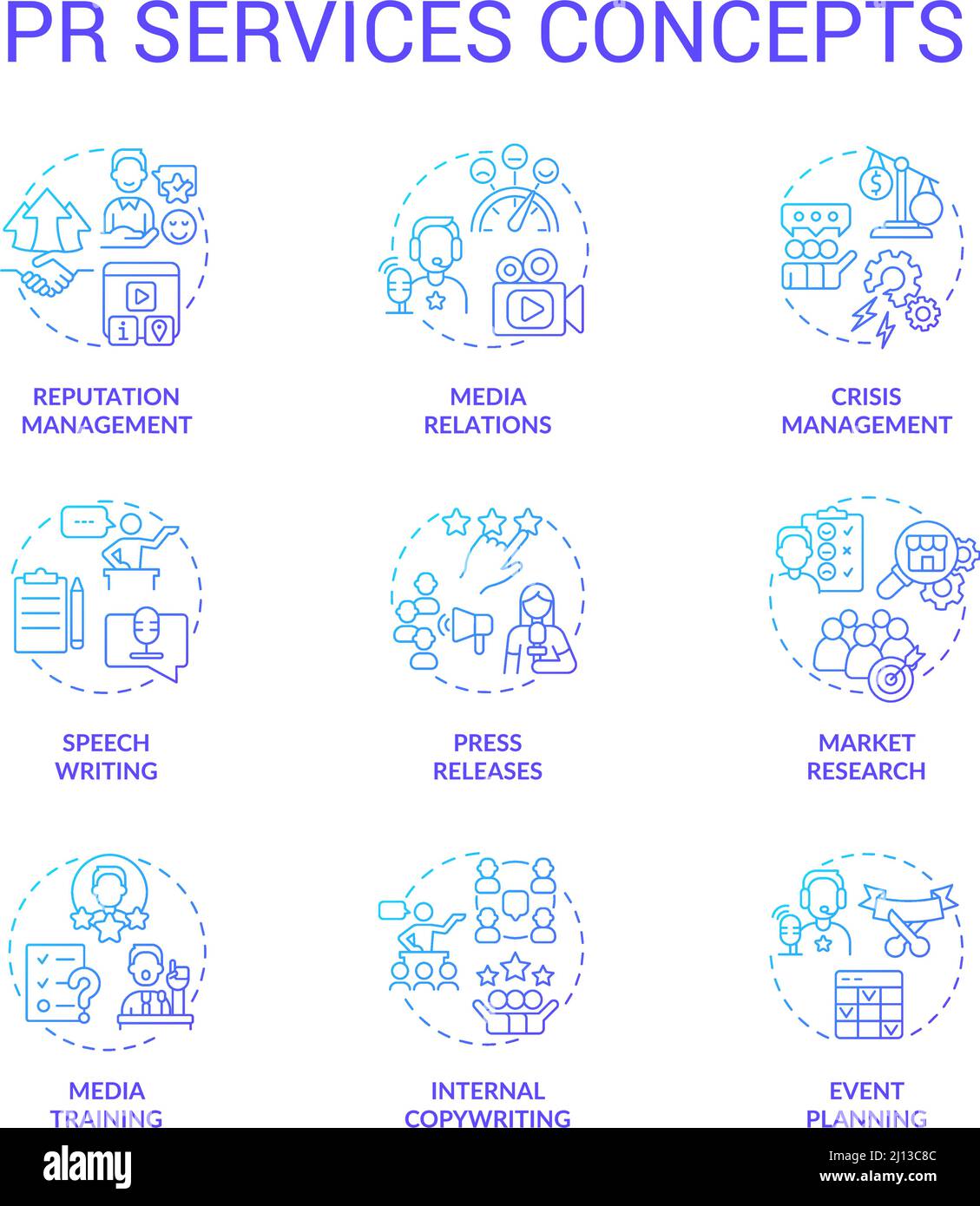 Concept public relations icons Stock Vector Images - Alamy