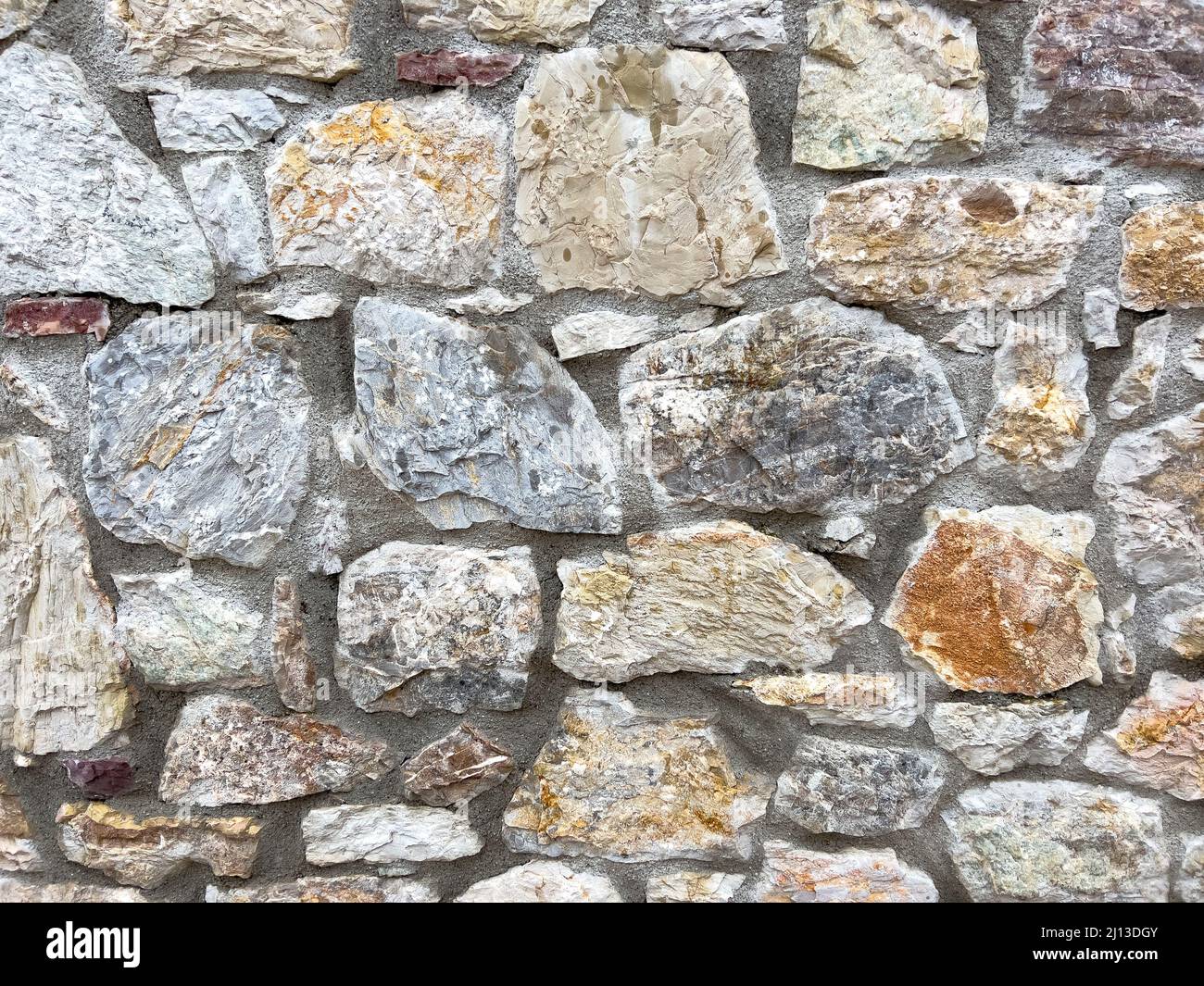 Stone wall texture. Part of old rocky hand crafted background with copy ...