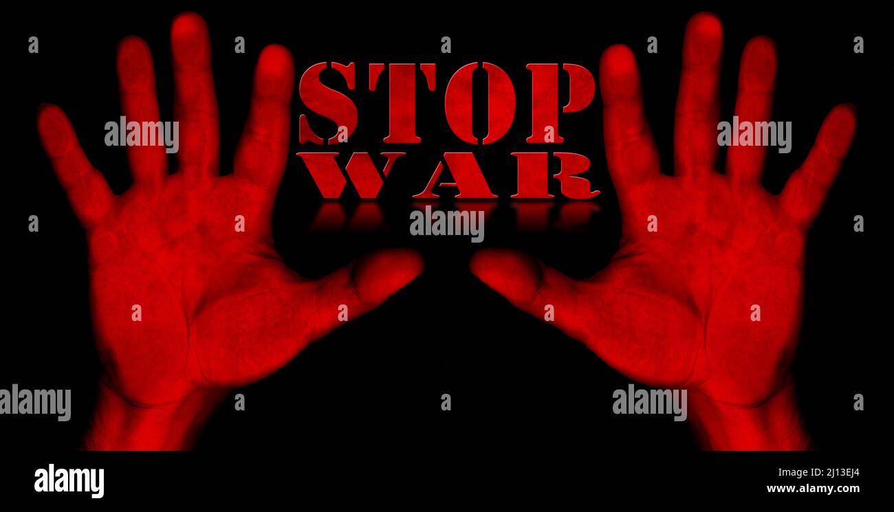 Our blood your hands protest sign hi-res stock photography and images ...