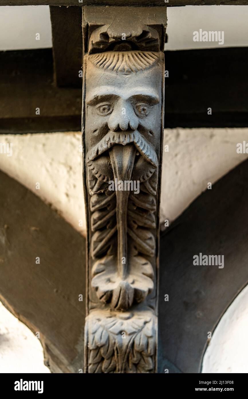 Timber Gargoyle on Newbury Museum Stock Photo - Alamy