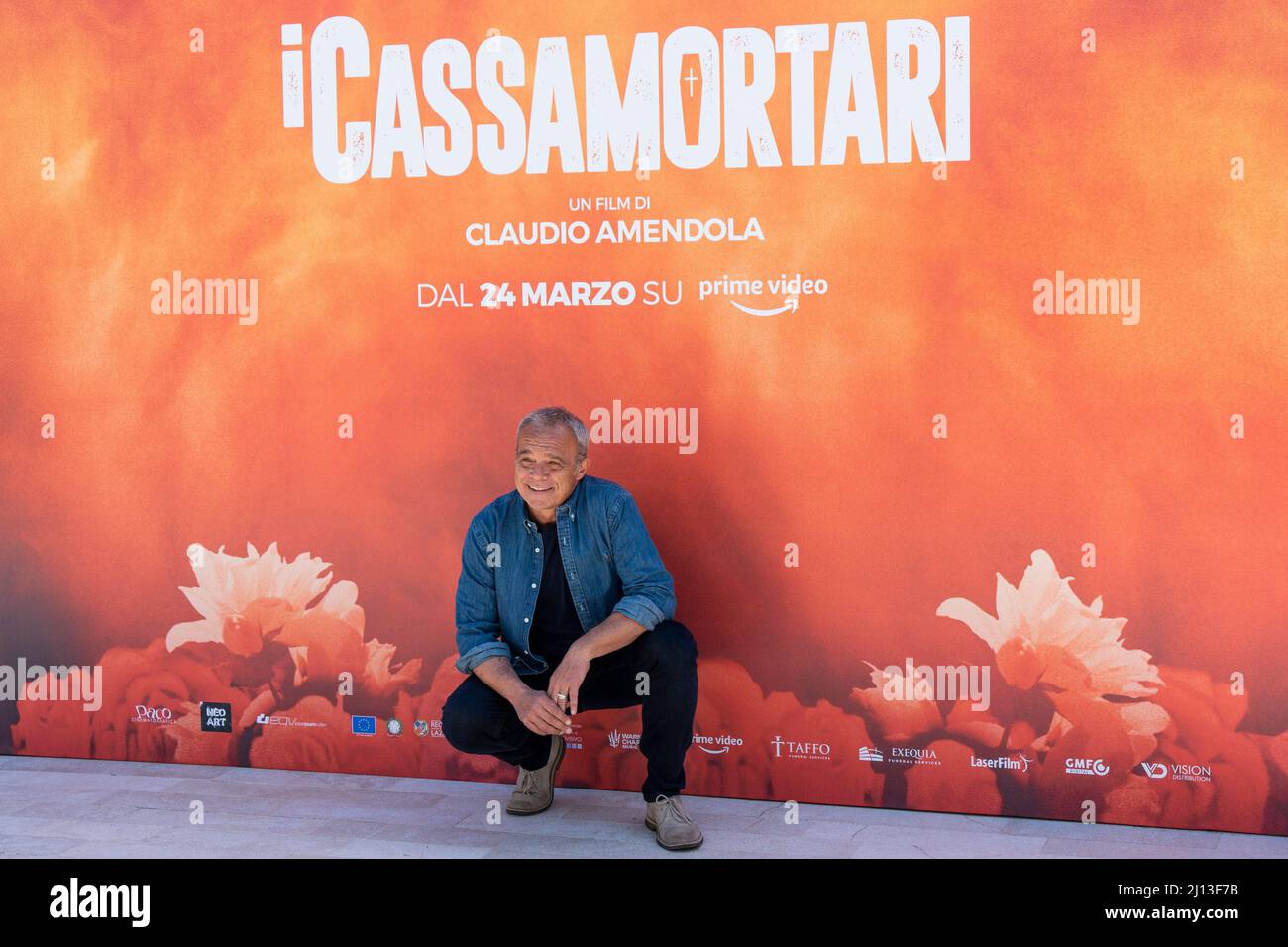 Rome, Italy. 21st Mar, 2022. Claudio Amendola attends the ‘I ...