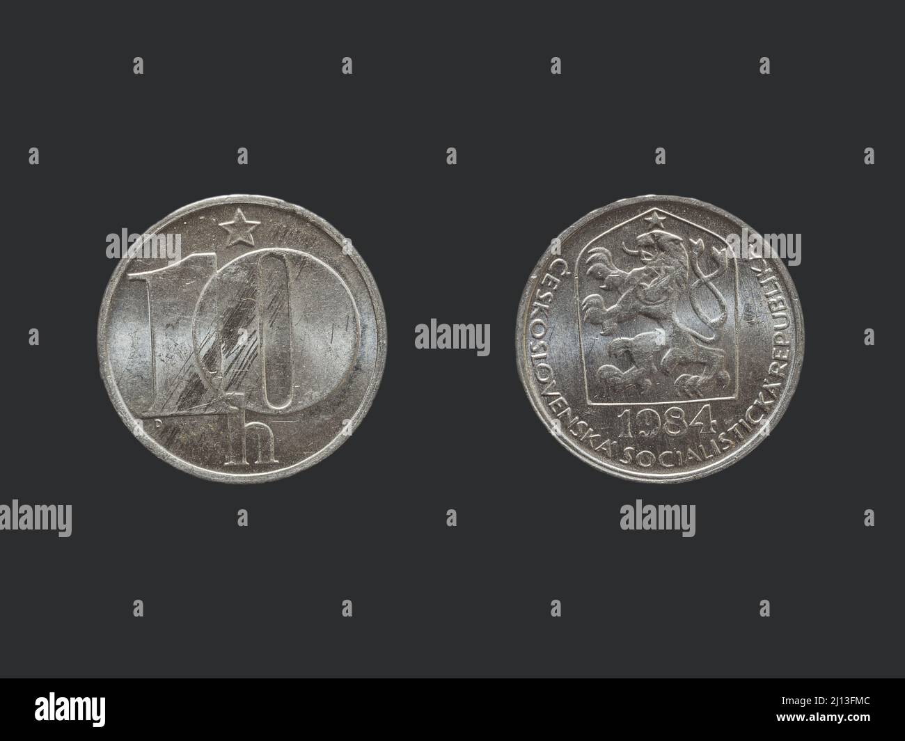 Old Czechoslovak koruna coins, vintage money Stock Photo - Alamy