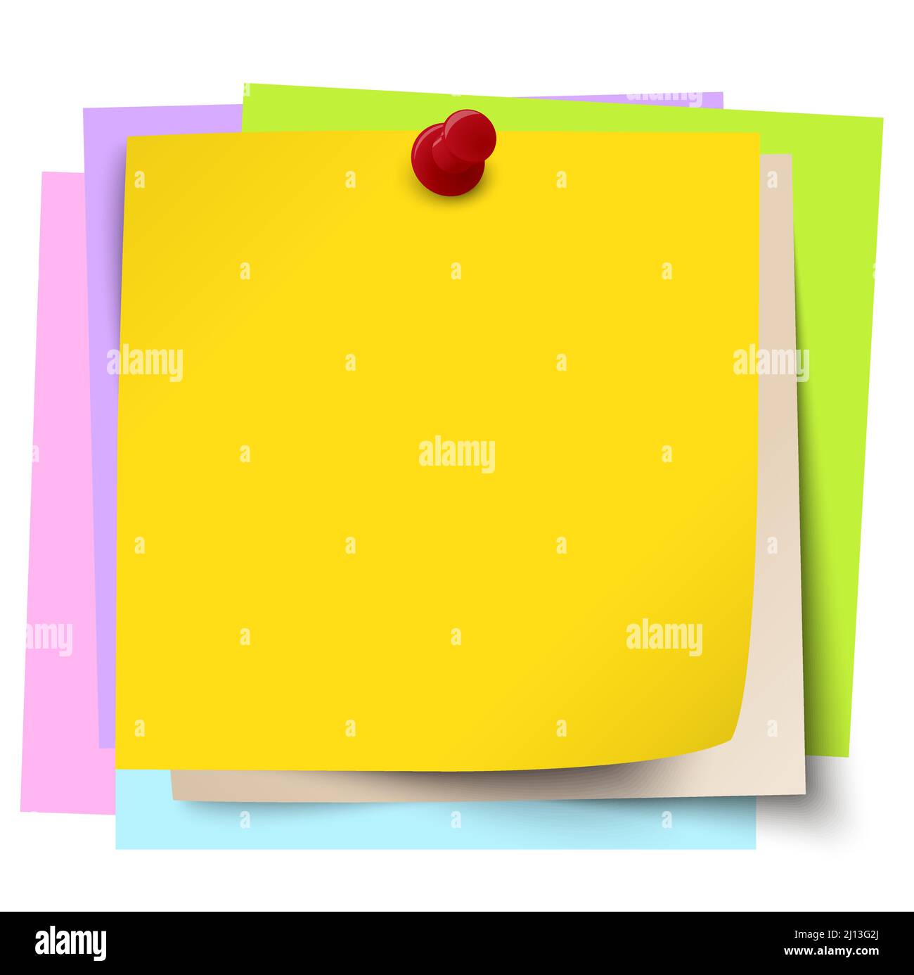 little sticky papers wild about each other with colored pin needle and ...