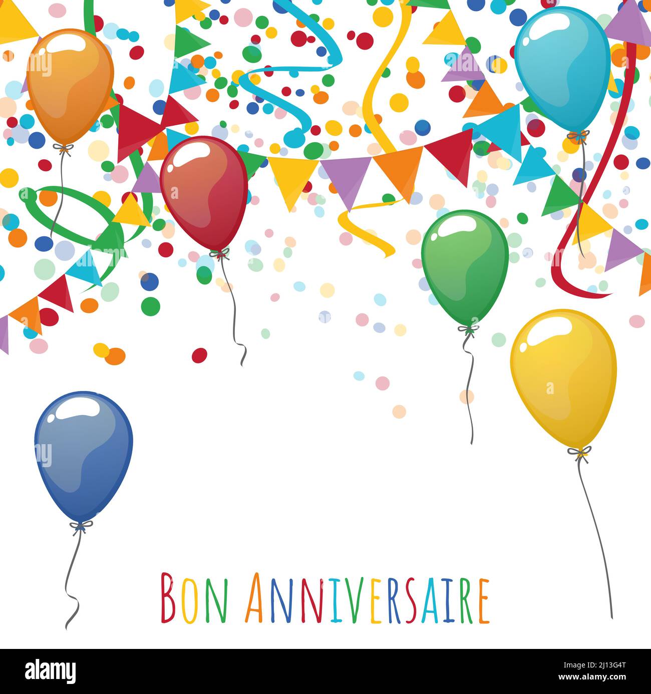 Happy birthday garland colorful Stock Vector Images - Alamy