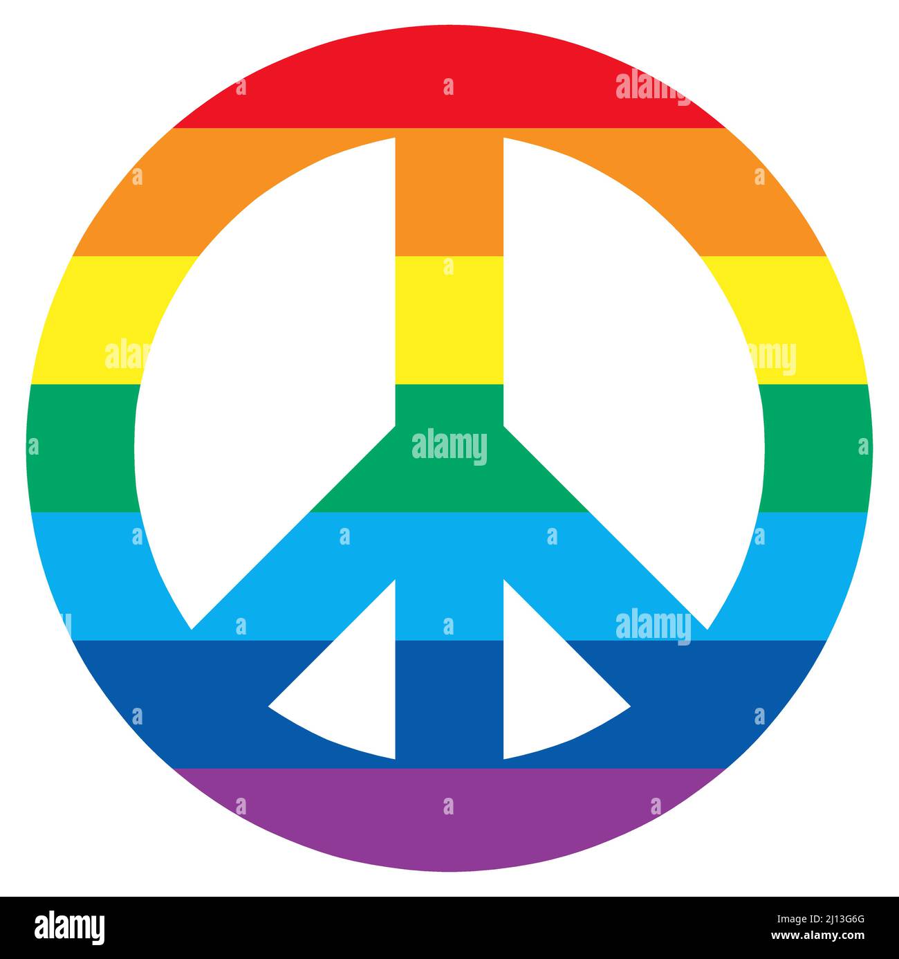 eps vector illustration showing peace sign colored with different ...